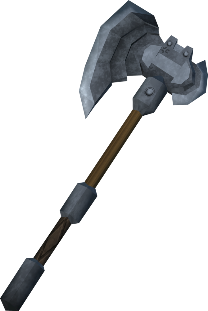 Off Hand Steel Battleaxe Runescape Wiki Fandom
