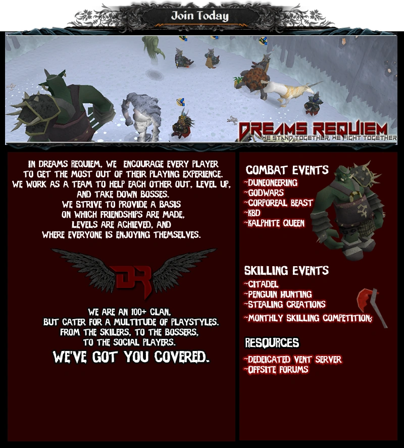 Clan:Dreams Requiem | RuneScape Clans Wiki | Fandom