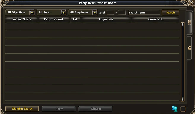 Party Recruitment Board - Runes of Magic Wiki