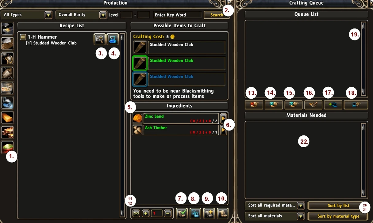 Patch 2.1.3 - Craft interface in detail - Runes of Magic Wiki