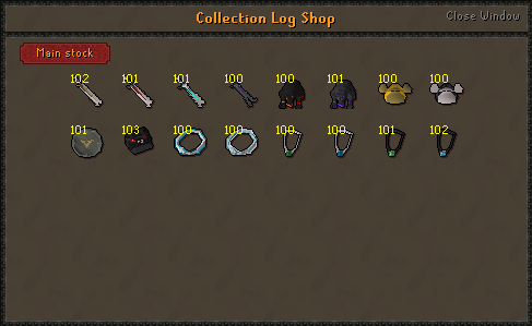 Collection log shop | Runex - RSPS Wiki | Fandom