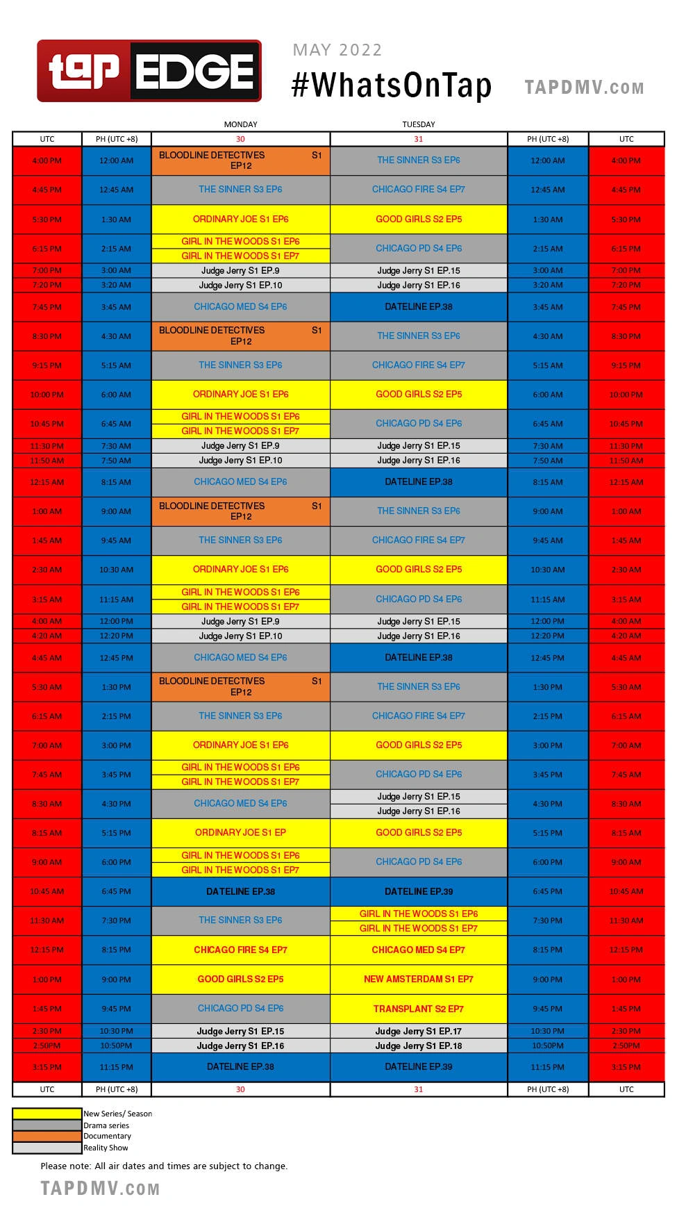 TAP Edge Sked (May 30-June 5, 2022) | Russel Wiki | Fandom