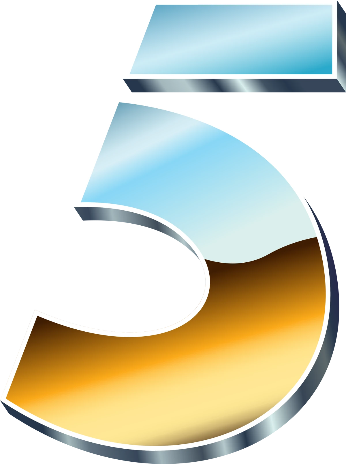 5 (TV5) Logos (1992) ABC Numerical 5 | Russel Wiki | Fandom