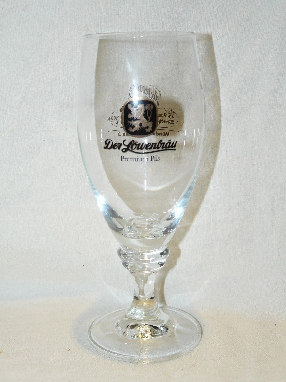 RUHRGL Der Lowenbrau Premium Pils German Beer Bar Stemmed Glass Goblet ...