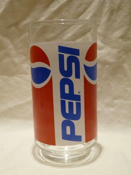 1980's Libbey Pepsi Wrap Around Logo 12 oz Glass Tumbler Pepsi-Cola Cup ...