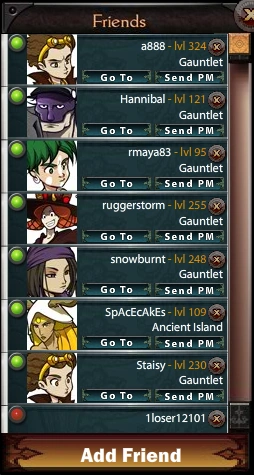 Friends List | Sacred Seasons 2 Wiki | Fandom
