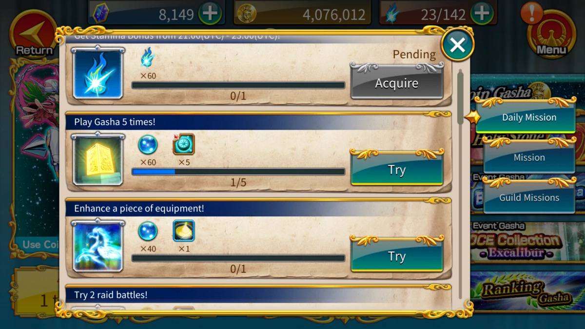 Misiones | Saint Seiya Cosmo Fantasy Wiki | Fandom