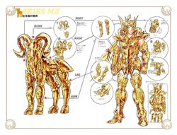 Saint Seiya Aries Dorado Caballeros Del Zodiaco Figura Mu De Aries