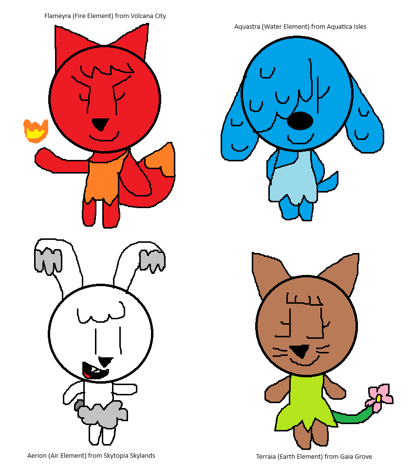 The Element Quad | Sally62 Productions Wiki | Fandom