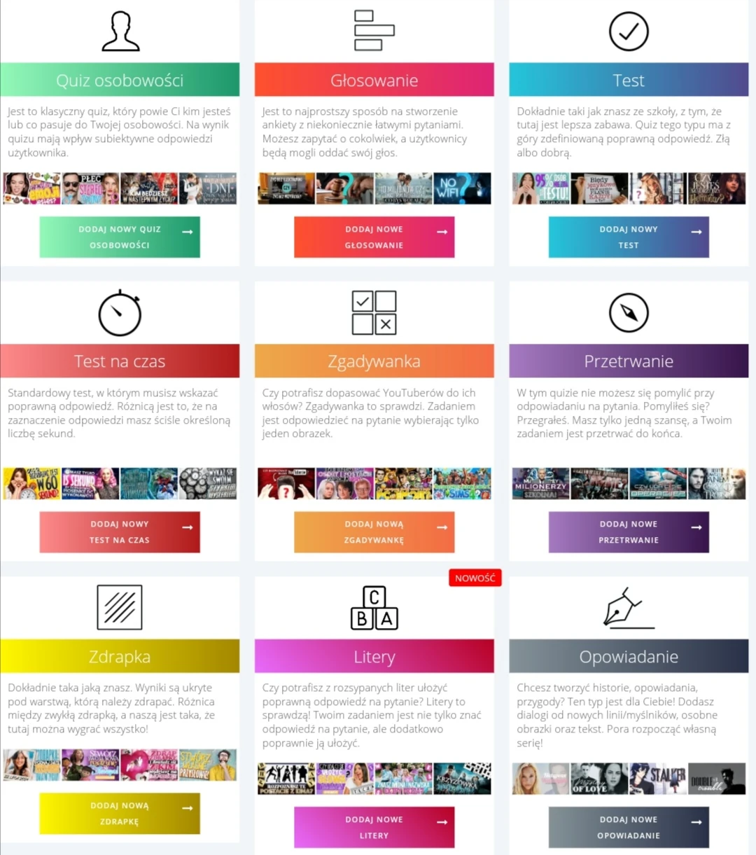 Typy quizów | SameQuizy Wiki | Fandom