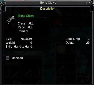 Bone Claws | Sanctuary EQ Wiki | Fandom