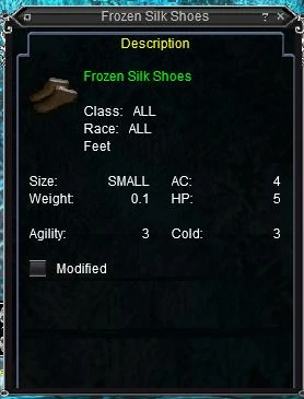 Frozen Silk Shoes | Sanctuary EQ Wiki | Fandom
