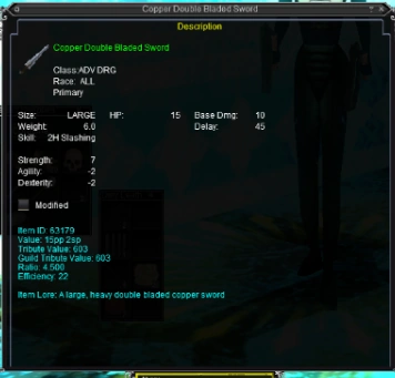 Copper Double Bladed Sword | Sanctuary EQ Wiki | Fandom