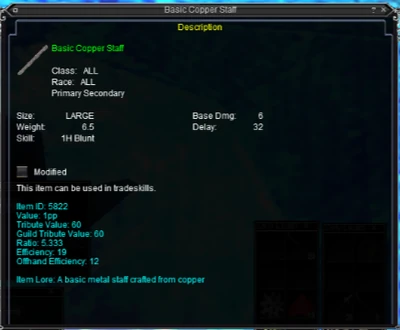 Basic Copper Staff | Sanctuary EQ Wiki | Fandom
