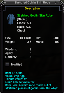 Stretched Goblin Skin Robe | Sanctuary EQ Wiki | Fandom