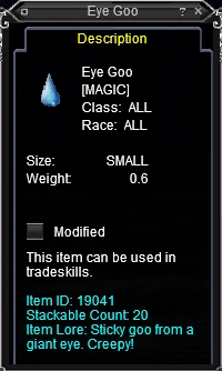 Eye Goo | Sanctuary EQ Wiki | Fandom