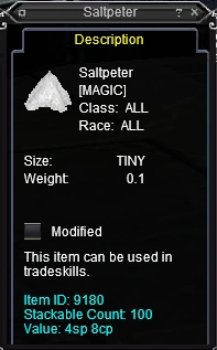 Saltpeter | Sanctuary EQ Wiki | Fandom