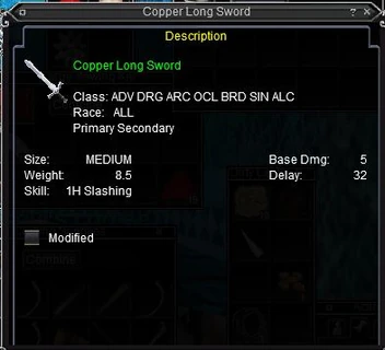 Copper Long Sword | Sanctuary EQ Wiki | Fandom