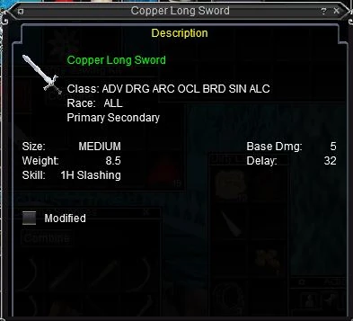 Copper Long Sword | Sanctuary EQ Wiki | Fandom