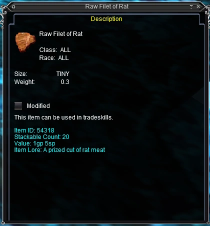 Raw Filet of Rat | Sanctuary EQ Wiki | Fandom