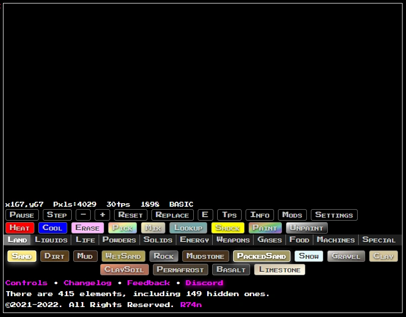 Black screen | Sandboxels Wiki | Fandom