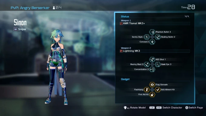 Sinon | Sword Art Online : Fatal Bullet (Hero Mode PvP Info) Wiki | Fandom