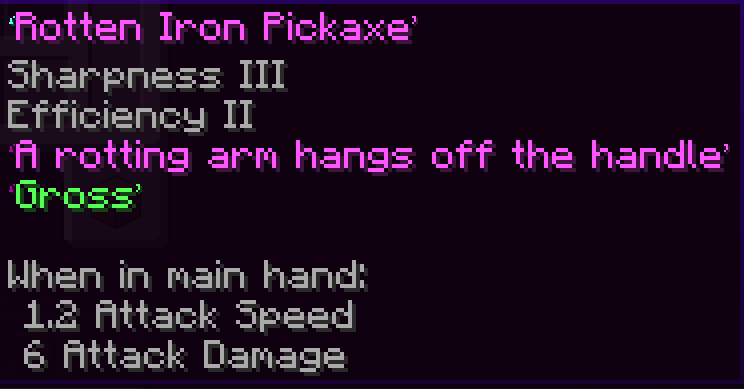 Rotten Iron Pickaxe | Savage realms Wiki | Fandom