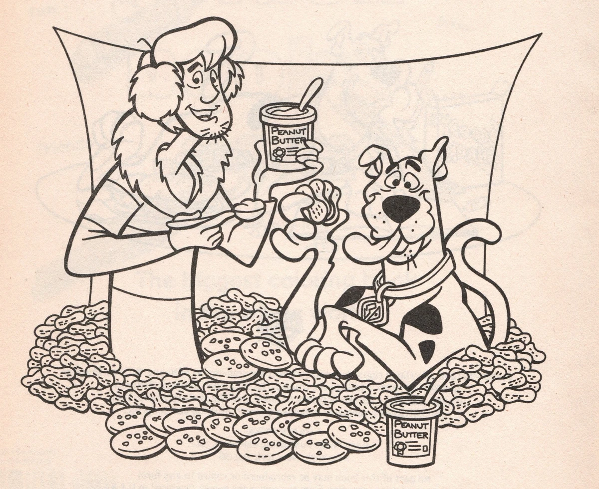 Scooby Doo Eating Coloring Page
