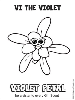 daisy coloring pages scouts