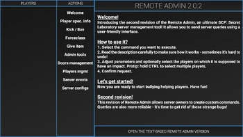 Remote Admin | SCP: Secret Laboratory FANDOM Wiki | Fandom