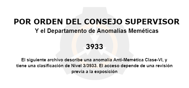 SCP-3933 | Wiki La Fundación SCP | Fandom