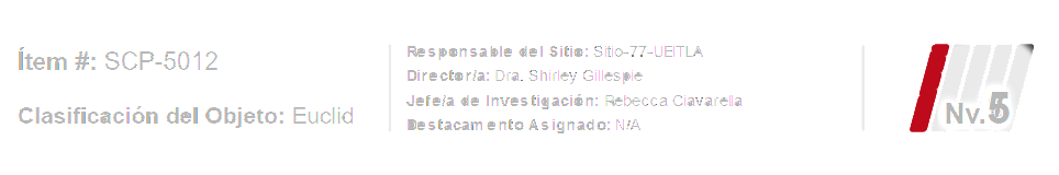 SCP-5012 | Wiki La Fundación SCP | Fandom