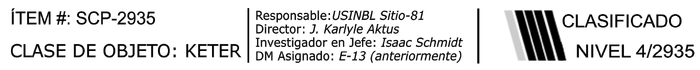 SCP-2935 | Wiki La Fundación SCP | Fandom