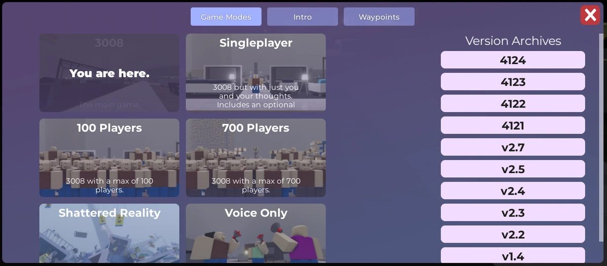 Game Modes | Roblox 3008 Wiki | Fandom