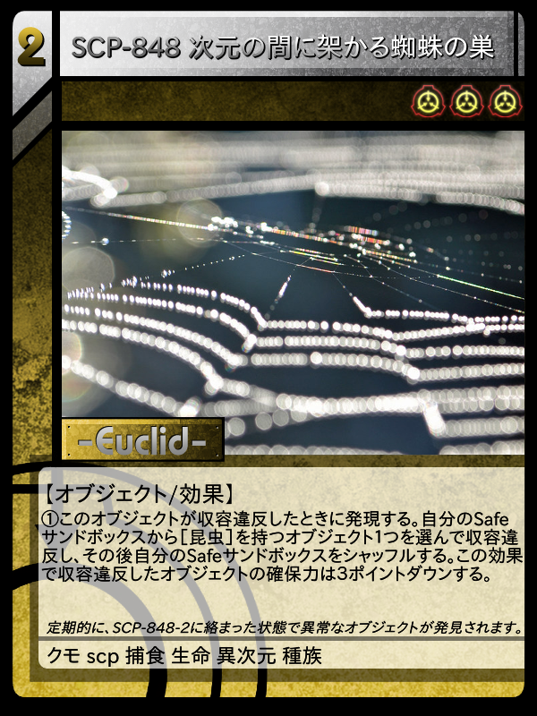 SCP-848 次元の間に架かる蜘蛛の巣 | Scptcgjpj Wiki | Fandom