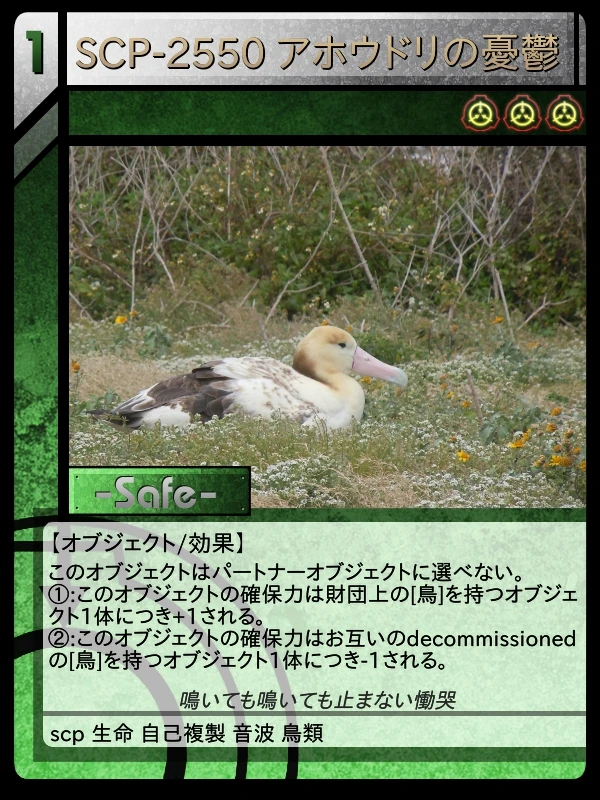 SCP-2550 アホウドリの憂鬱 | Scptcgjpj Wiki | Fandom