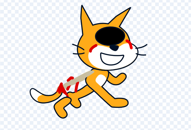 Scratch Cat With Blood Dripping and tail chopped off | Scratch Cat's ...