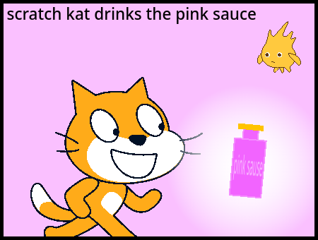 Scratch kat drinks the pink sauce | Scratch kat show Wiki | Fandom