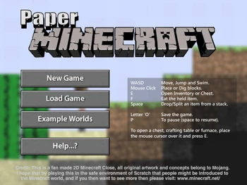 Paper Minecraft | Scratch Projects Wiki | Fandom
