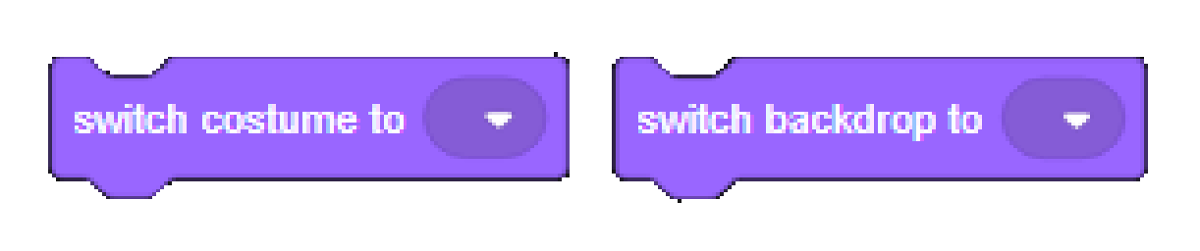 Switch Costume to (Selection box) and Switch Backdrop to (Selection box) | Scratch Wiki | Fandom