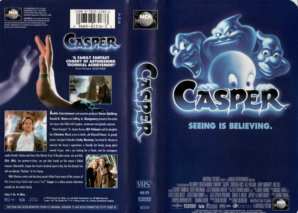 Opening To Casper 1995 VHS (From MCA/Universal Home Video, Distributed ...