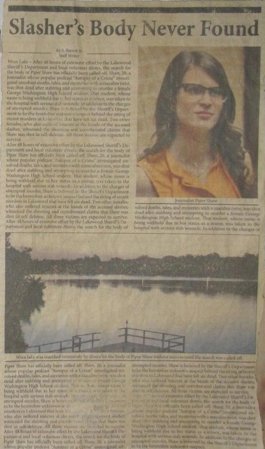 SLASHER'S BODY NEVER FOUND | Scream Wiki | Fandom