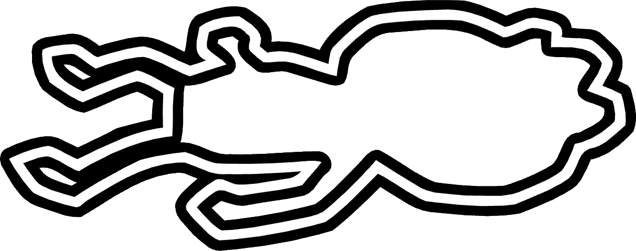 Dead Body Outline Template