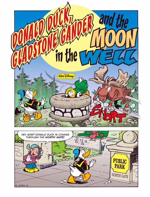 Donald Duck Gladstone Gander And The Moon In The Well Scrooge Mcduck