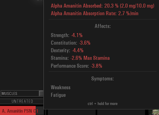 Alpha Amanitin Poisoning - Official Scum Wiki