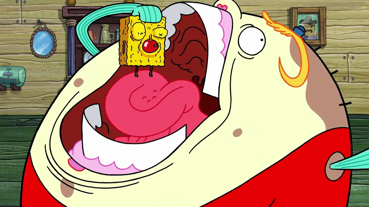 Mrs. Puff eating SpongeBob scene | ScumBob Wiki | Fandom