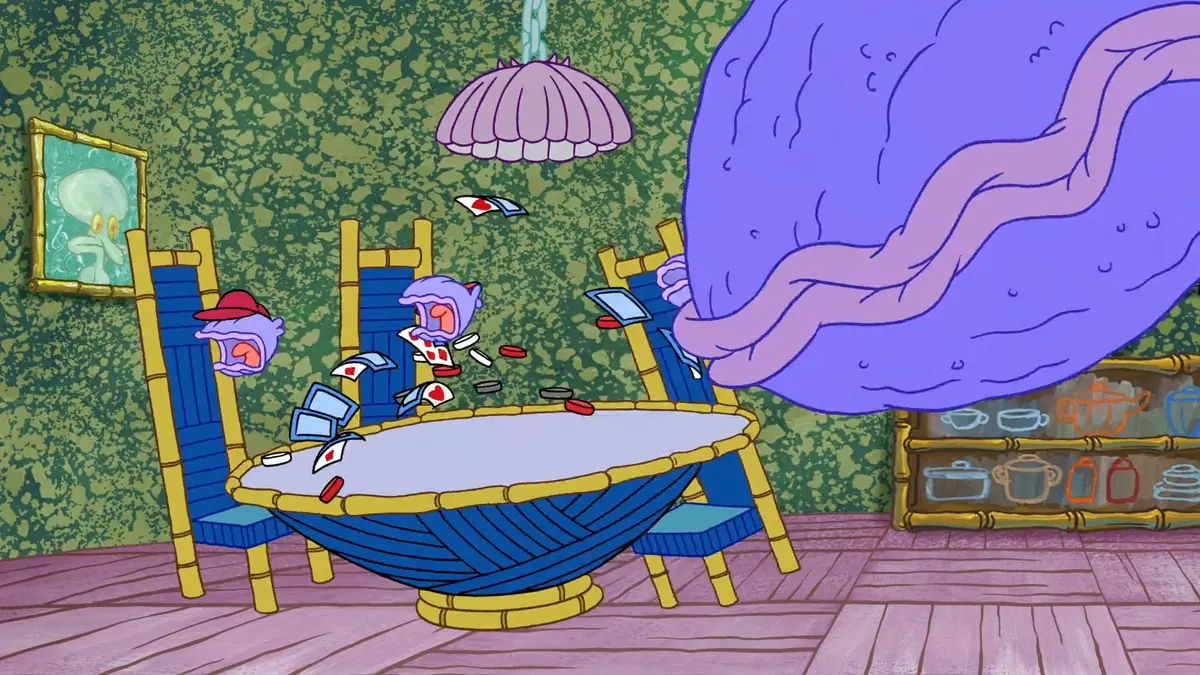 Squidward tries to attack the clams scene | ScumBob Wiki | Fandom