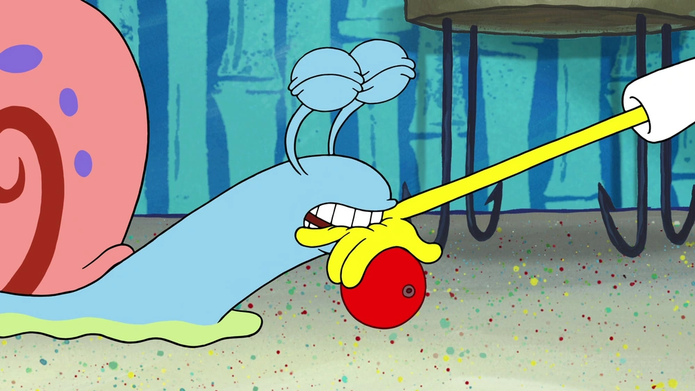 Gary biting SpongeBob | ScumBob Wiki | Fandom