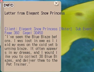 Letter from Elegant Snow Princess | Seal Online Wiki | Fandom