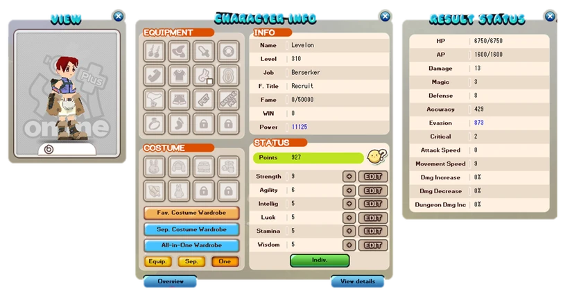 Stats & Skills New UI | Seal Online Wiki | Fandom